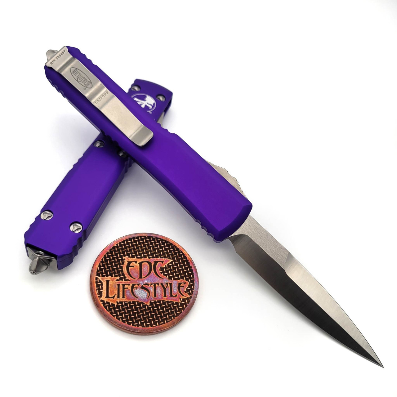 Microtech Ultratech 120-4PU Purple Bayonet Satin