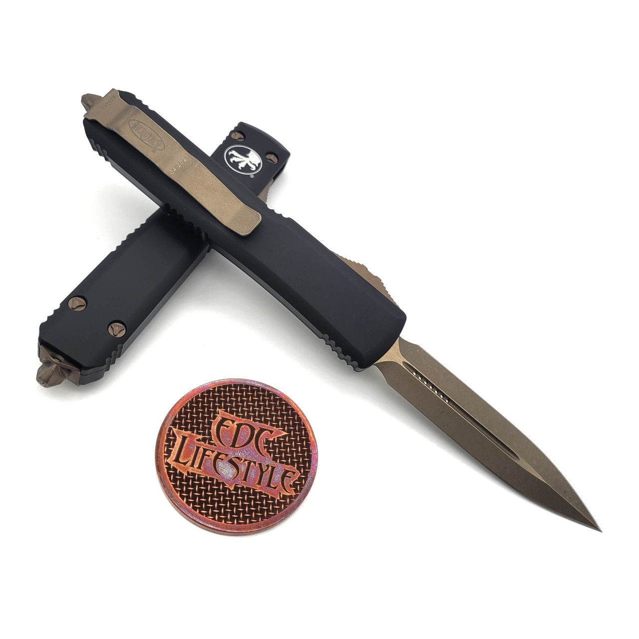 Microtech Ultratech 122 13ap Bronzed Apocalyptic Double Edge