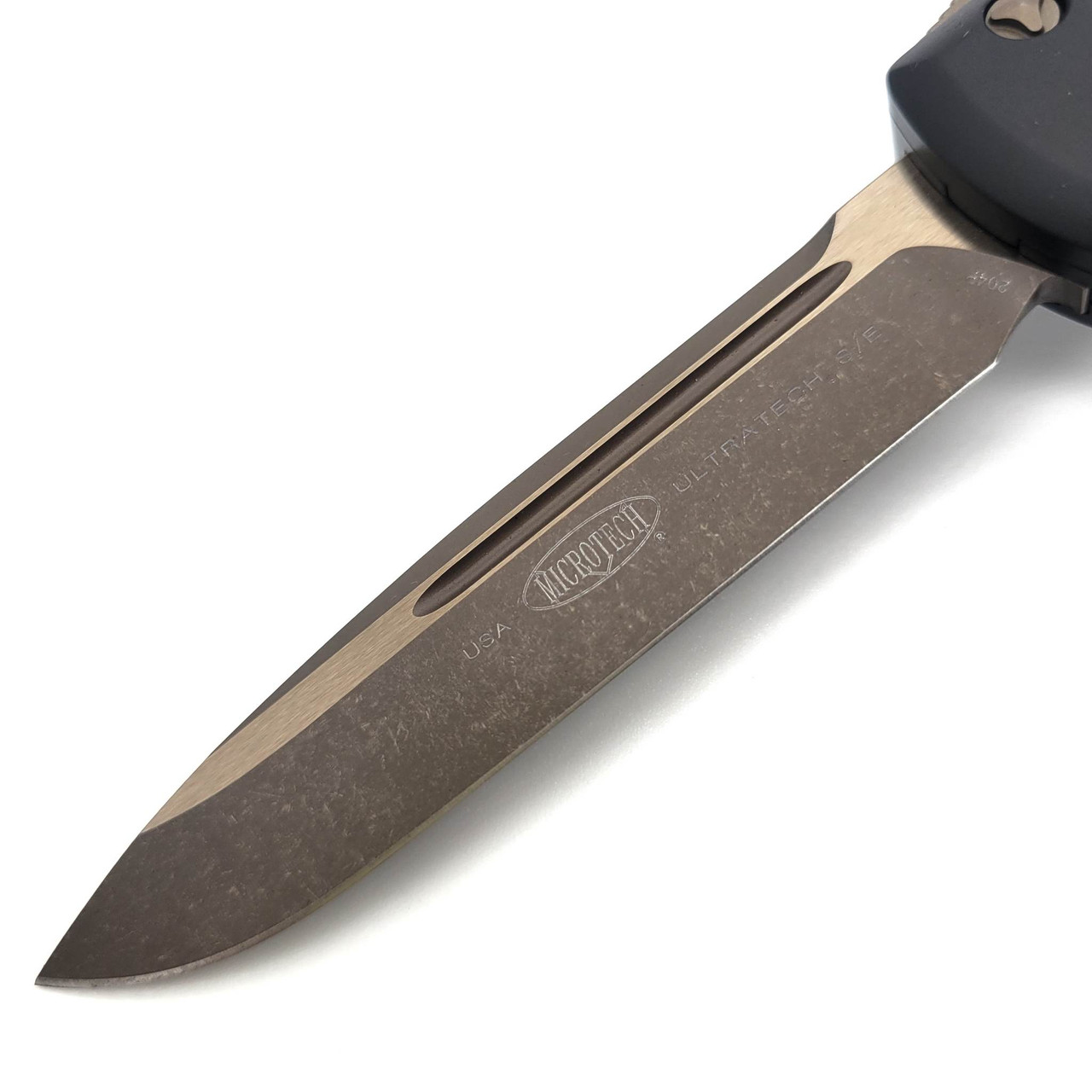 Microtech Ultratech 121 13ap Black Single Edge Bronzed Apocalyptic Standard