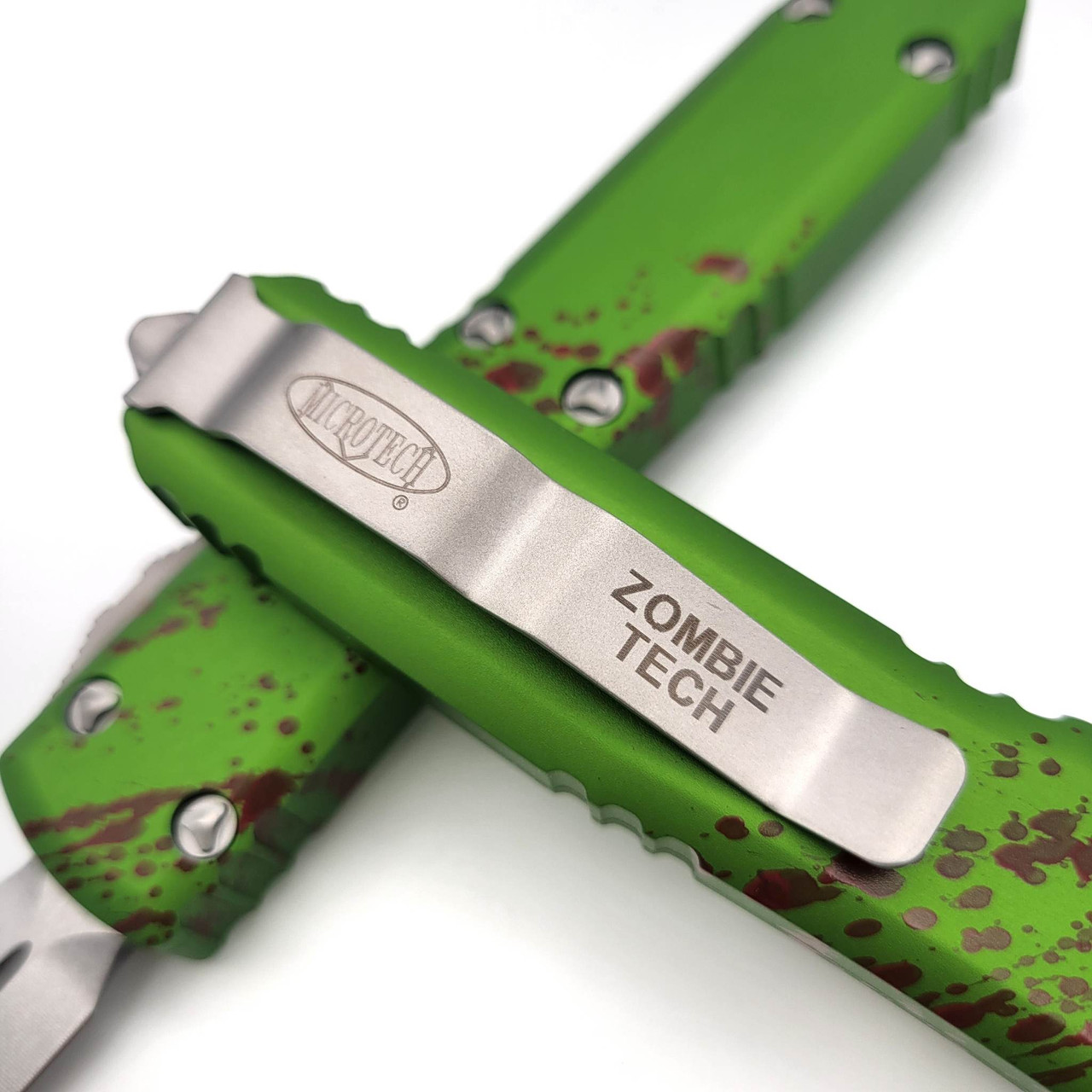 Microtech Ultratech 122 10z Zombietech Double Edge Stonewash