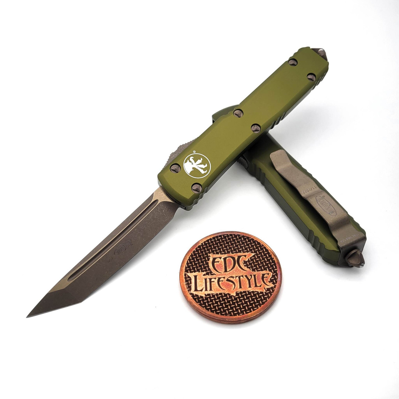 Microtech Ultratech 123 13apod Od Green Bronzed Apocalyptic Tanto Edge