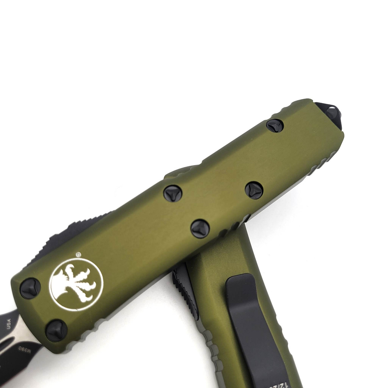 Microtech Utx 85 230 1od Od Green Double Edge Spartan Black Standard