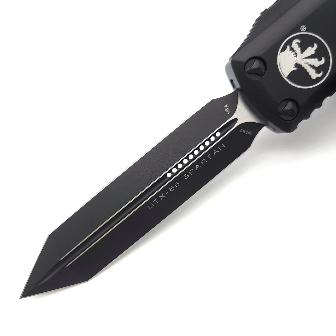 Microtech Utx 85 230 1t Tactical Double Edge Spartan Black Standard