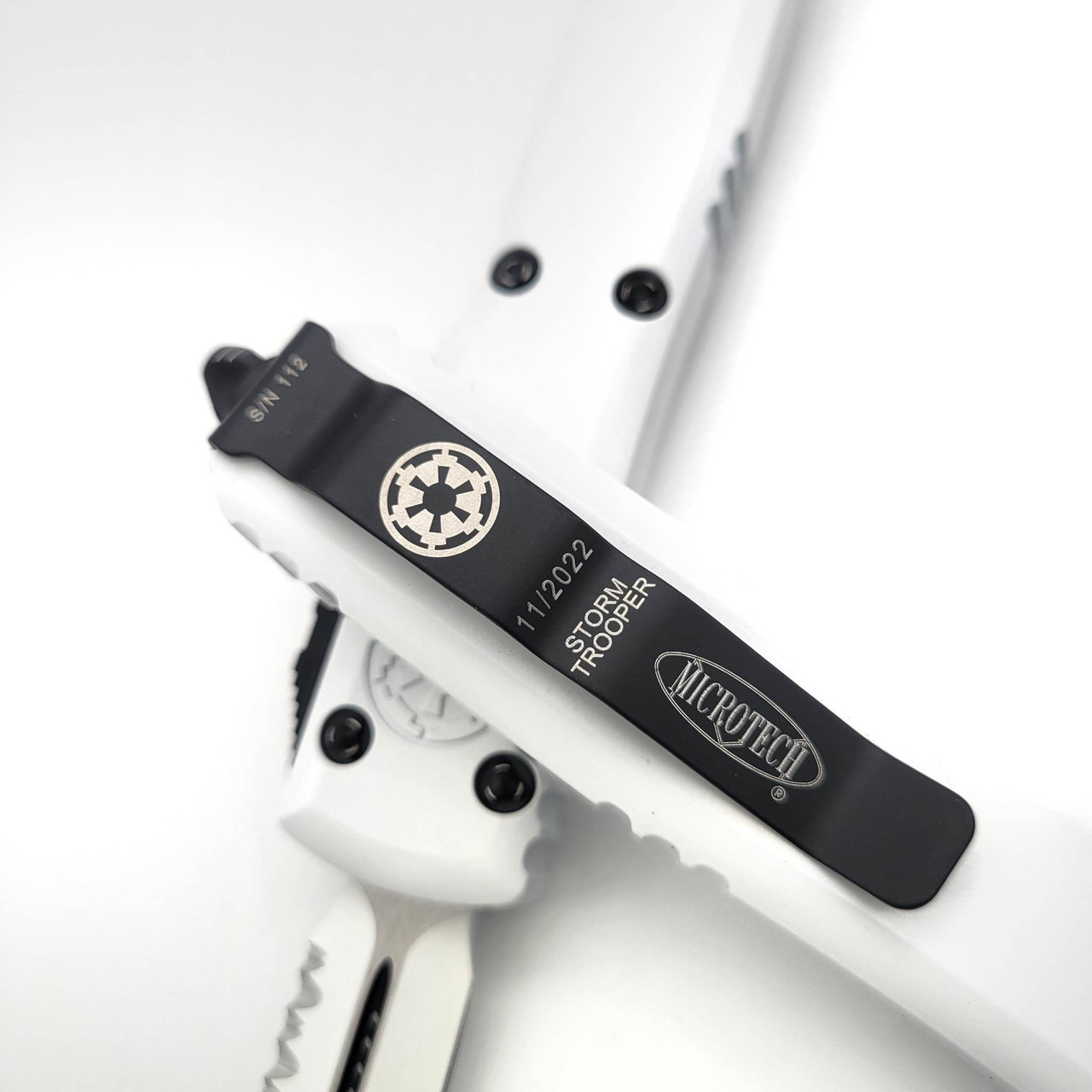 Microtech Ultratech 122 3std Storm Trooper Deep Engraved Double Edge