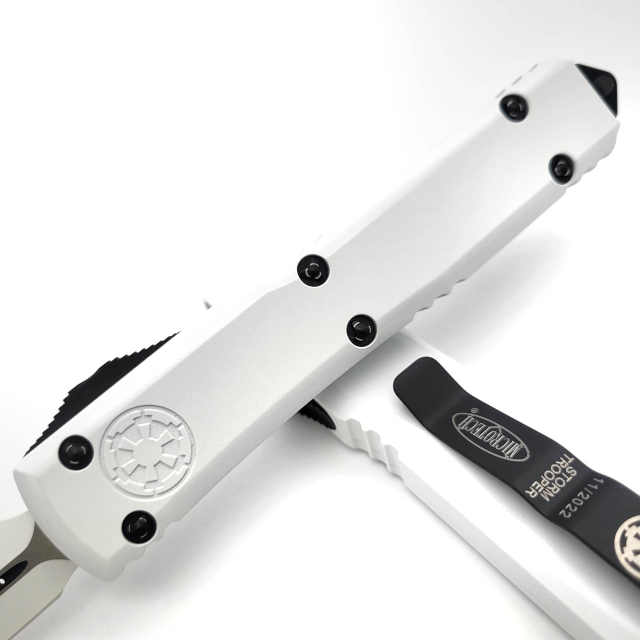 Microtech Ultratech 122 3std Storm Trooper Deep Engraved Double Edge