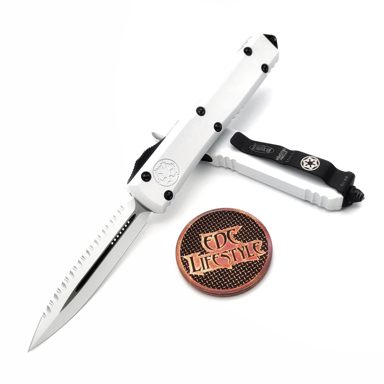 Microtech Ultratech 122 3std Storm Trooper Deep Engraved Double Edge