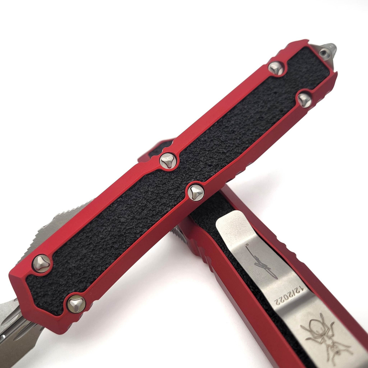 Microtech Makora 206 10rds Red Stonewash Double Edge