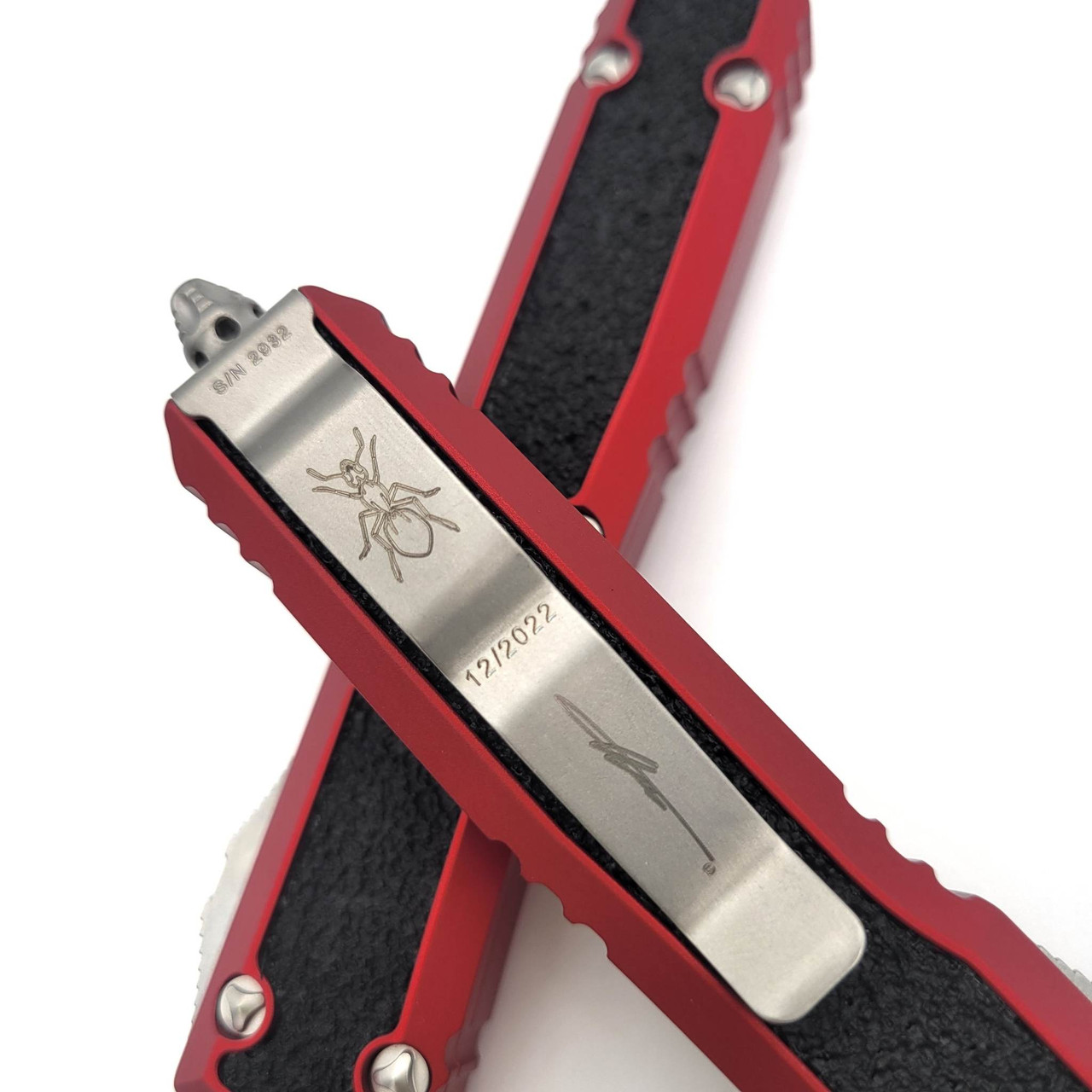 Microtech Makora 206 10rds Red Stonewash Double Edge