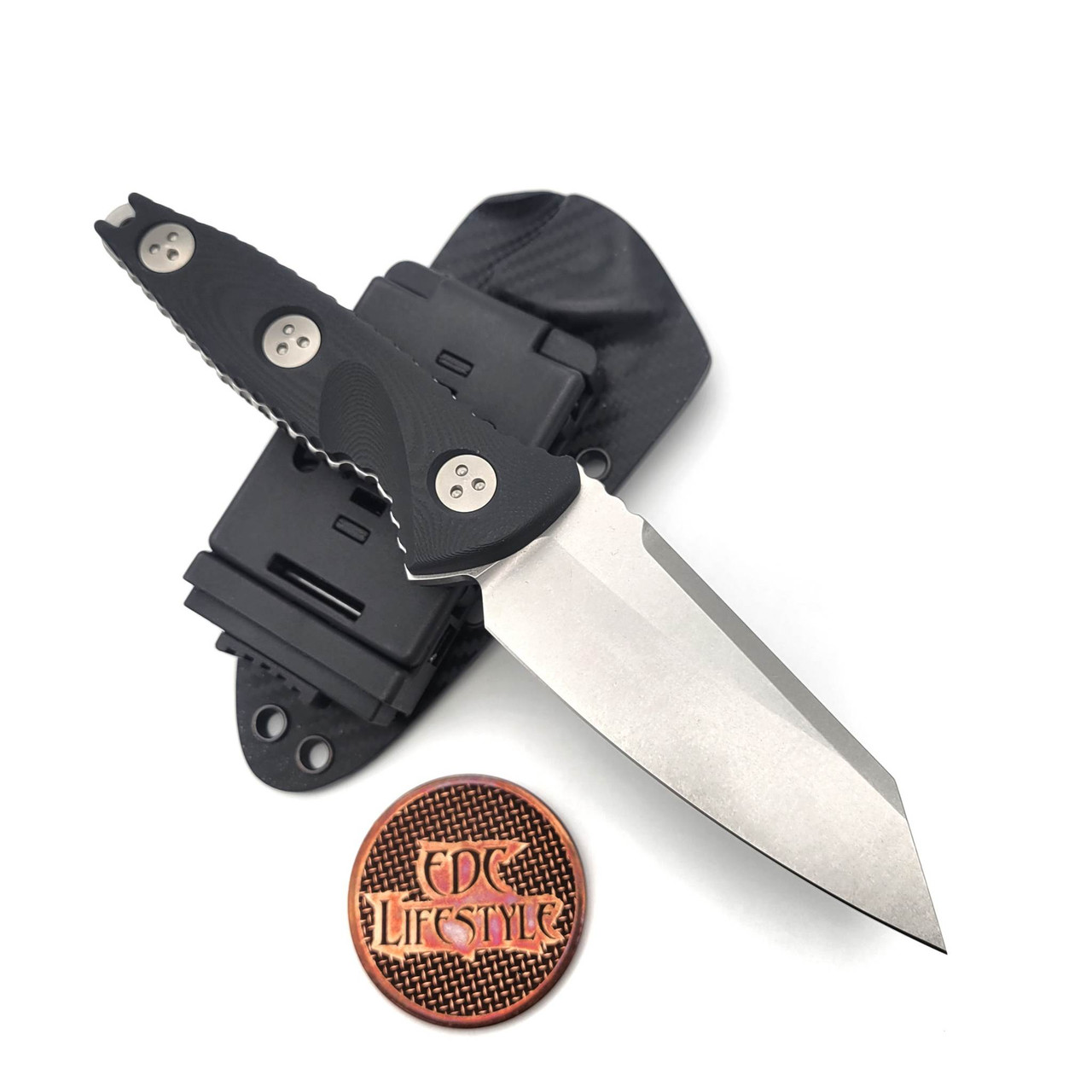 Microtech 93m 10 Socom Alpha Mini Fixed Warcom Stonewash Blade