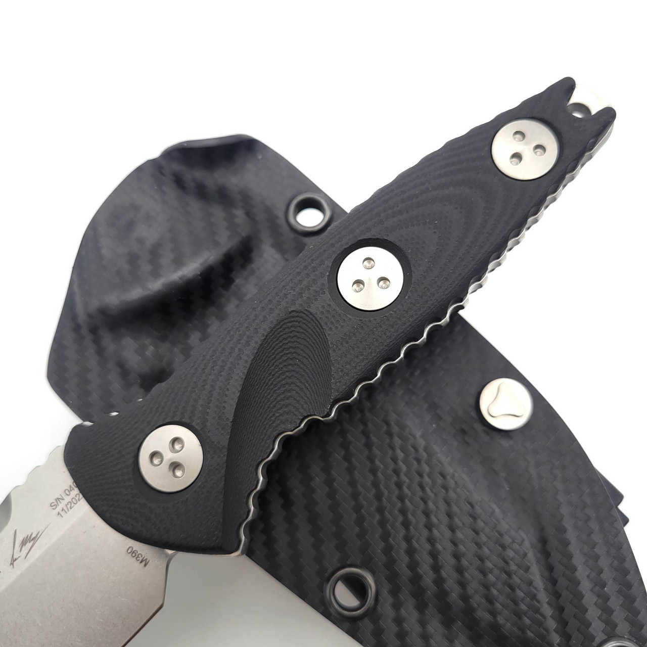 Microtech 93m 10 Socom Alpha Mini Fixed Warcom Stonewash Blade