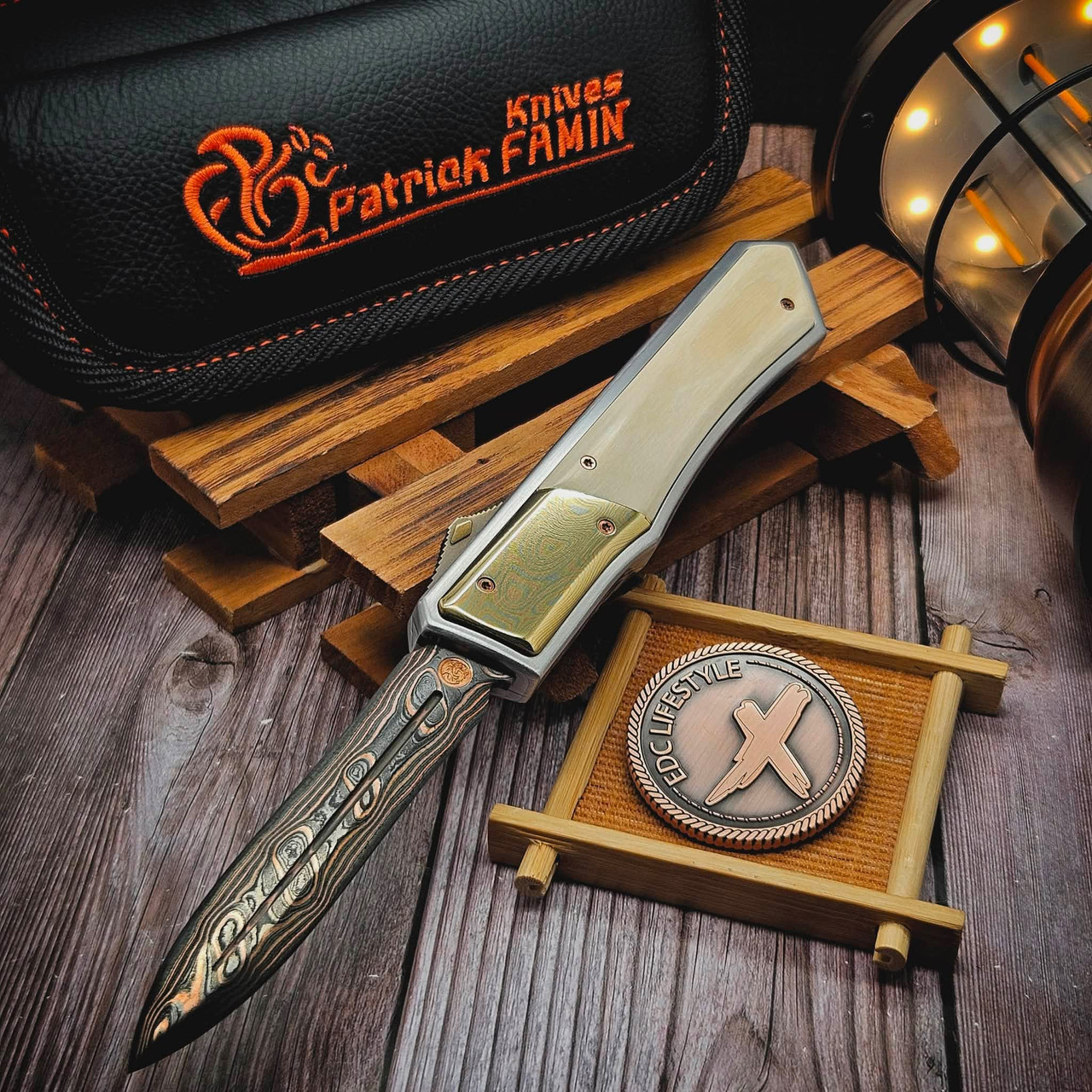 Patrick Famin Stainless Steel GOTF Mokume/Mammoth Ivory Baker Forge ...