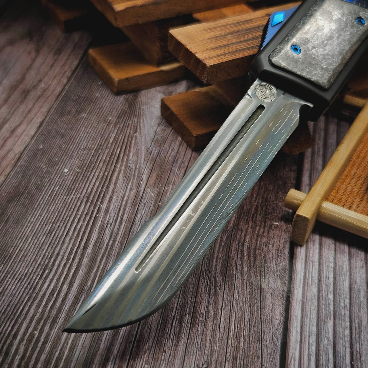 Patrick Famin GOTF Black Timascus/Crystalized Ti Chad Nichols Damascus