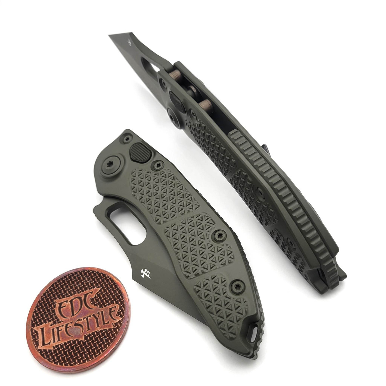 Microtech Borka Auto Stitch 169 1cod Cerakote Od Green Single Edge