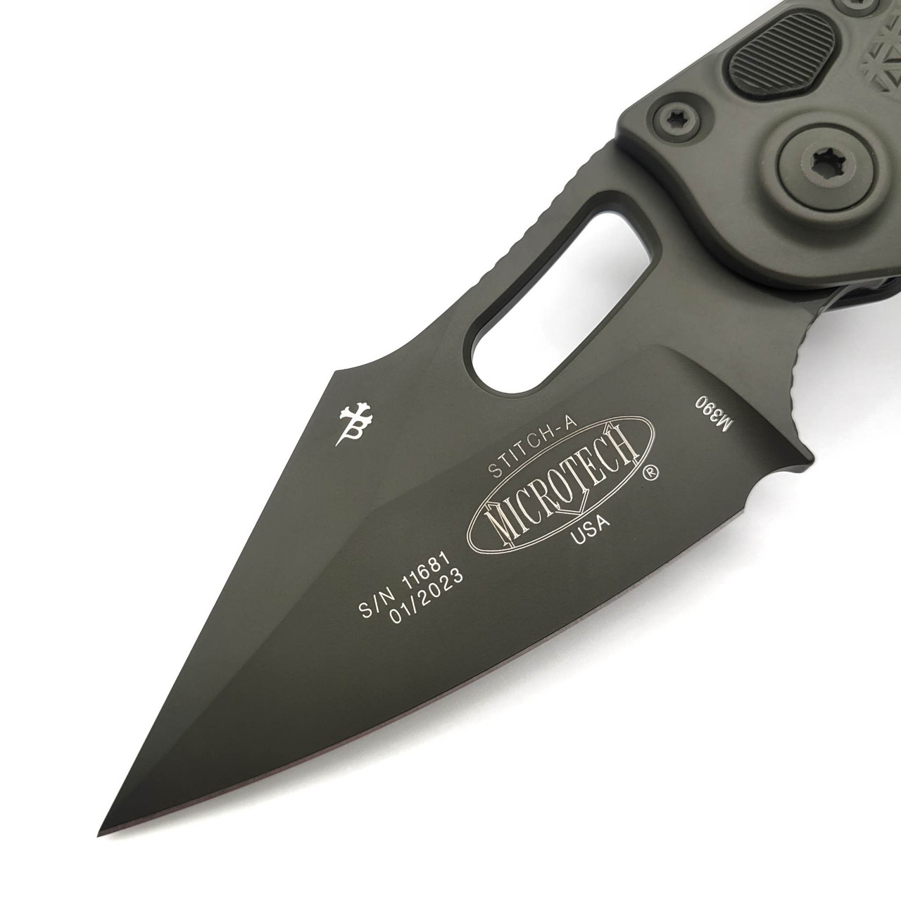 Microtech Borka Auto Stitch 169 1cod Cerakote Od Green Single Edge