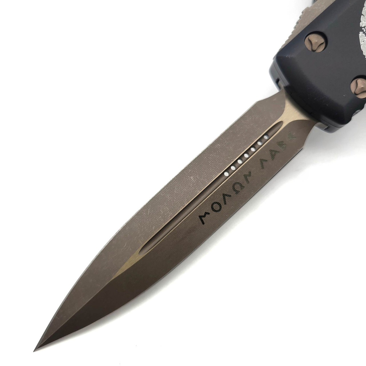 Microtech Ultratech 122 13mls Molon Labe Bronzed Apocalyptic Double Edge