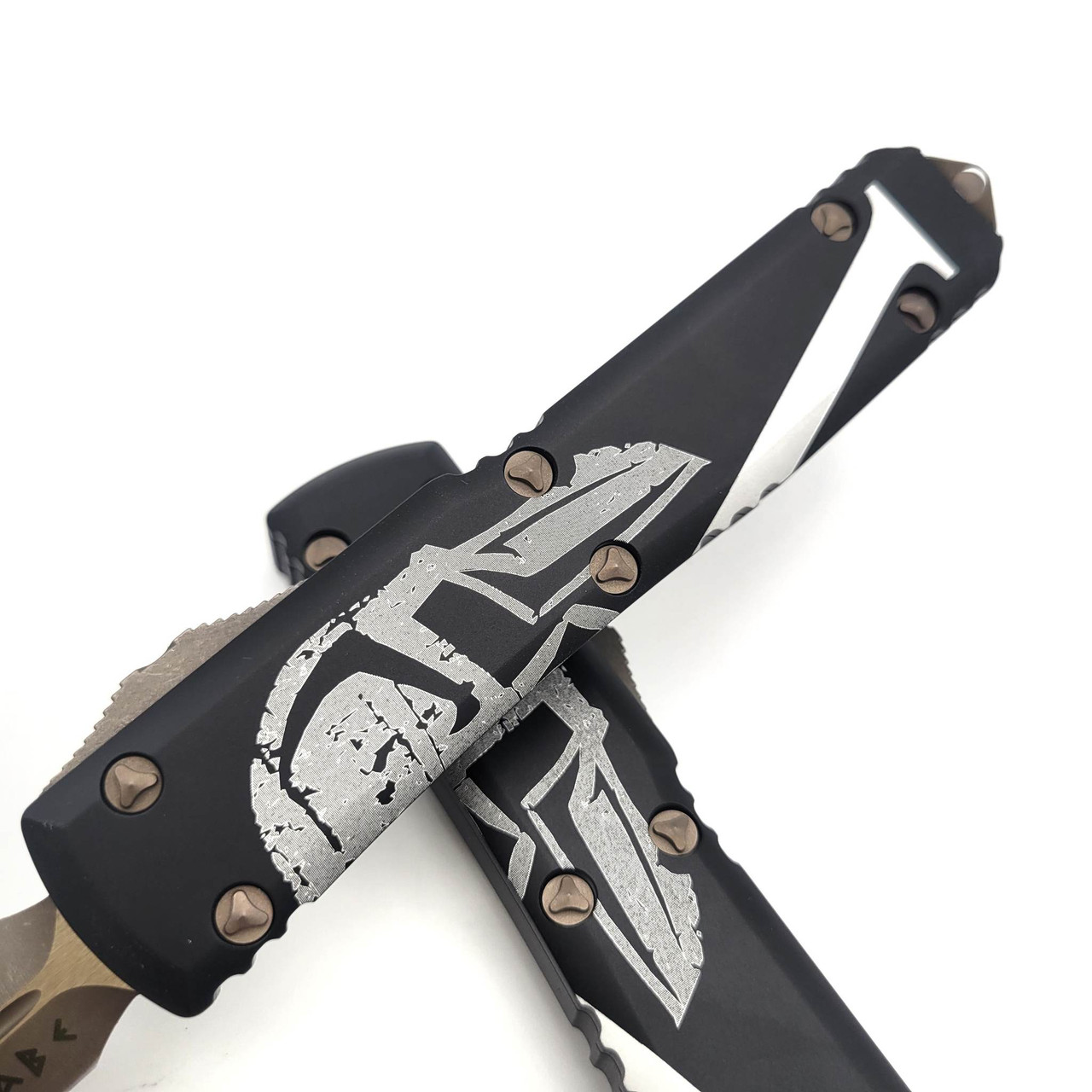 Microtech Ultratech 122 13mls Molon Labe Bronzed Apocalyptic Double Edge