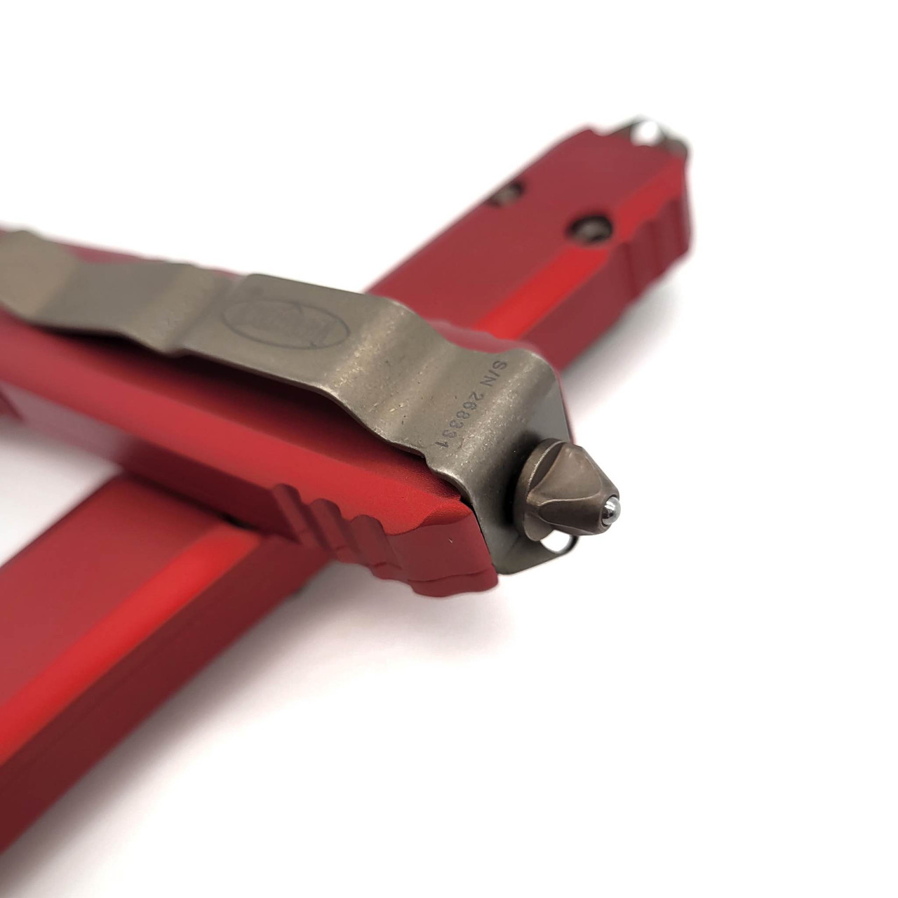 Microtech Ultratech 122 13aprd Red Bronzed Apocalyptic Double Edge