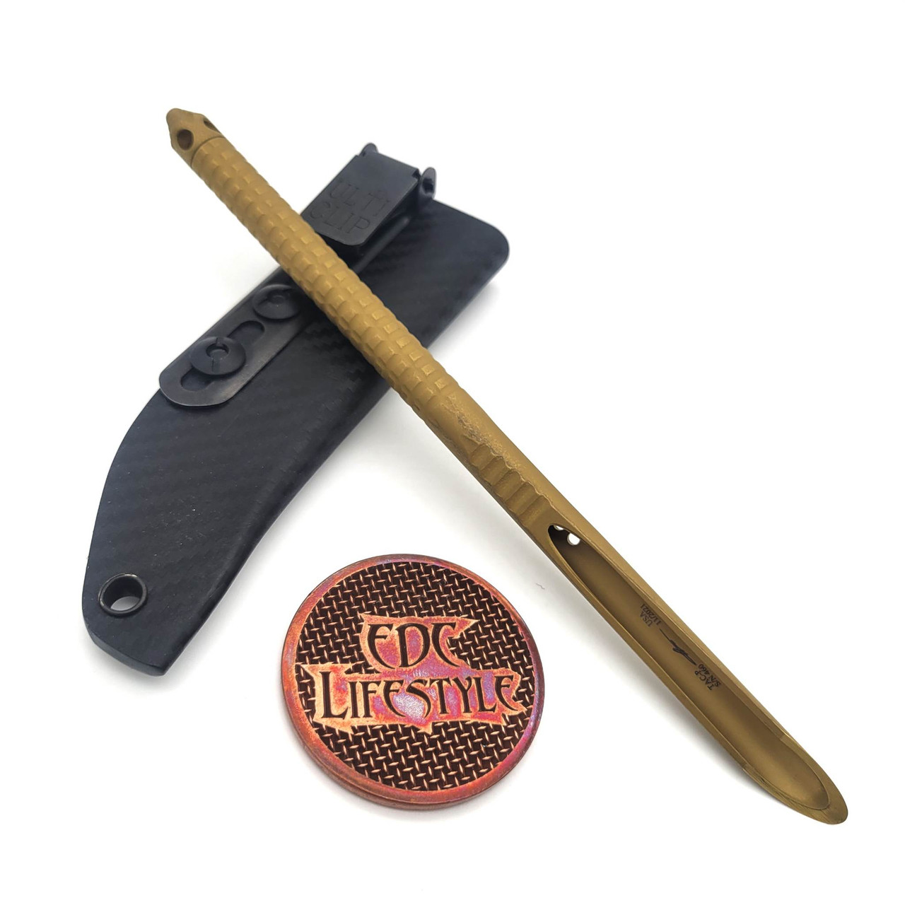 Microtech 112-1TINS TAC-P Gold Titanium Nitride Coated Stainless Steel ...