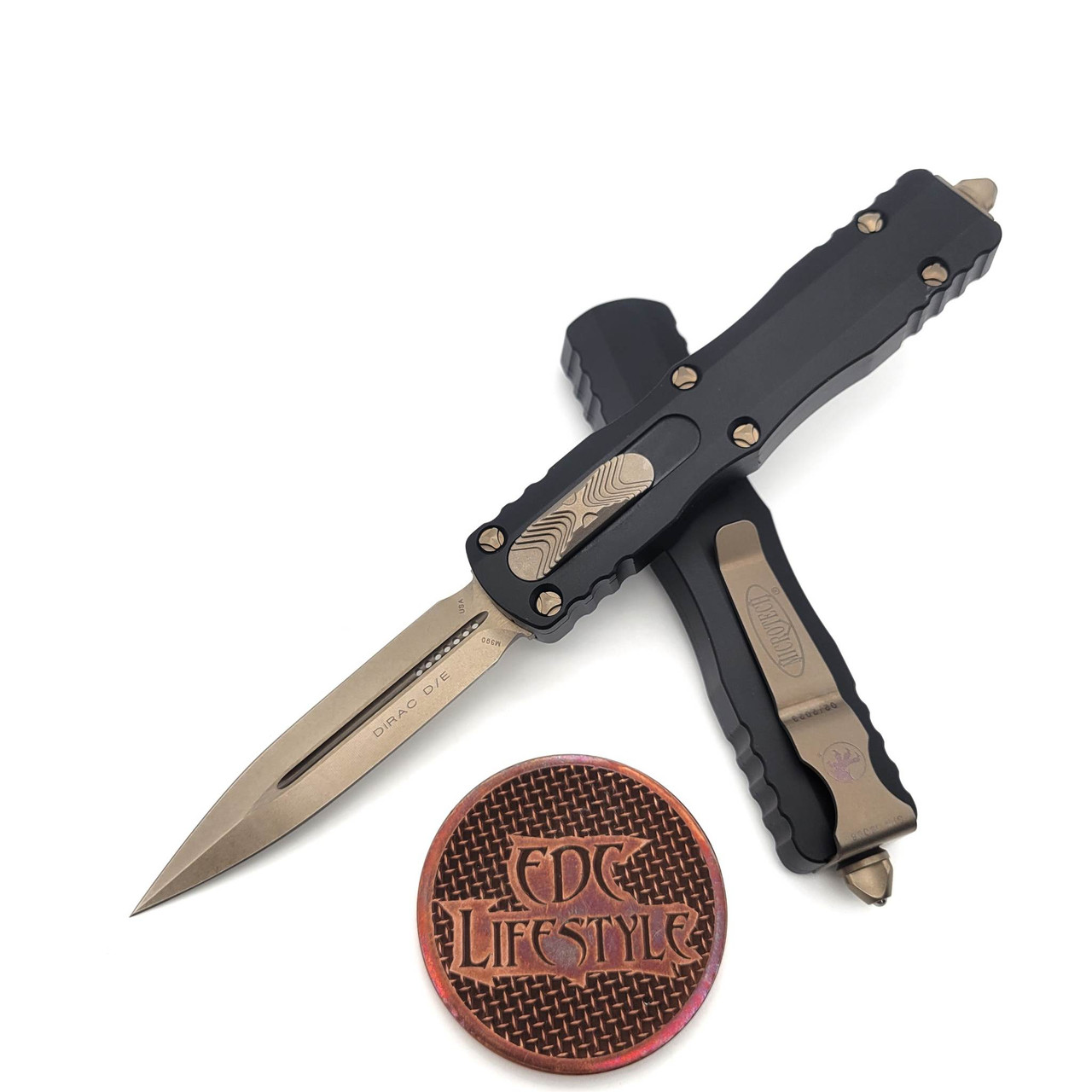 Microtech Dirac 225 13 Bronzed Double Edge