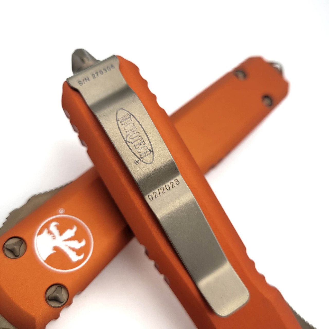 Microtech Ultratech 223-13OR Orange Bronzed Standard Spartan Double Edge