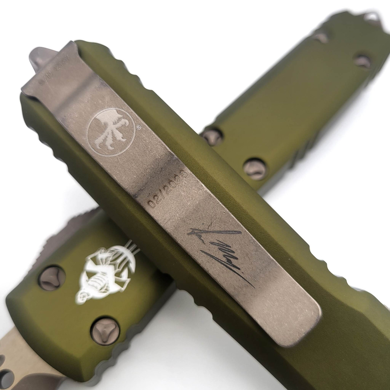 Microtech Ultratech 119w 13apods Od Green Bronzed Apocalyptic Warhound