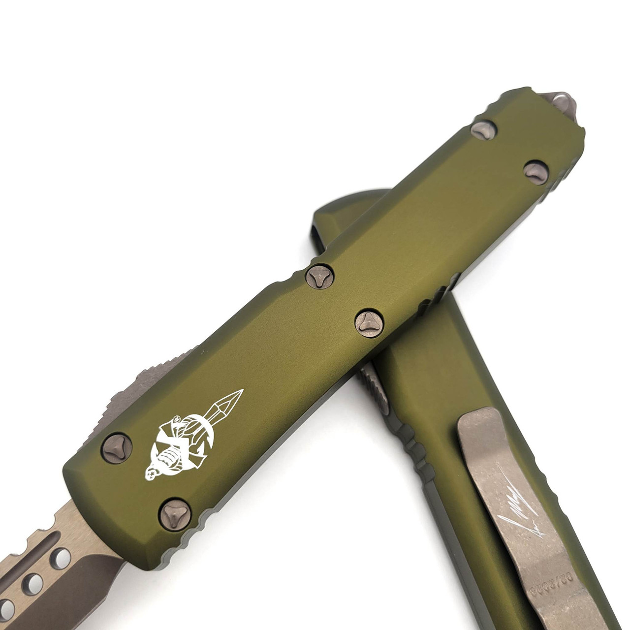 Microtech Ultratech 119w 13apods Od Green Bronzed Apocalyptic Warhound