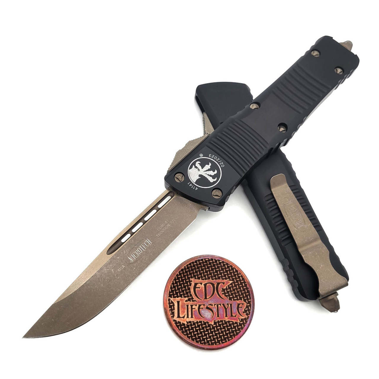 Microtech Combat Troodon 143 13ap Black Bronzed Apocalyptic Single Edge