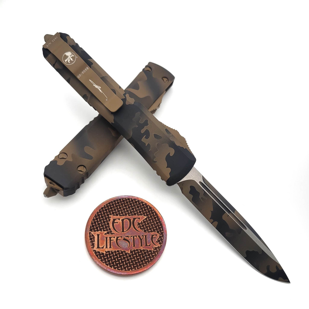 Microtech Ultratech 121 1ccs Coyote Camo Single Edge