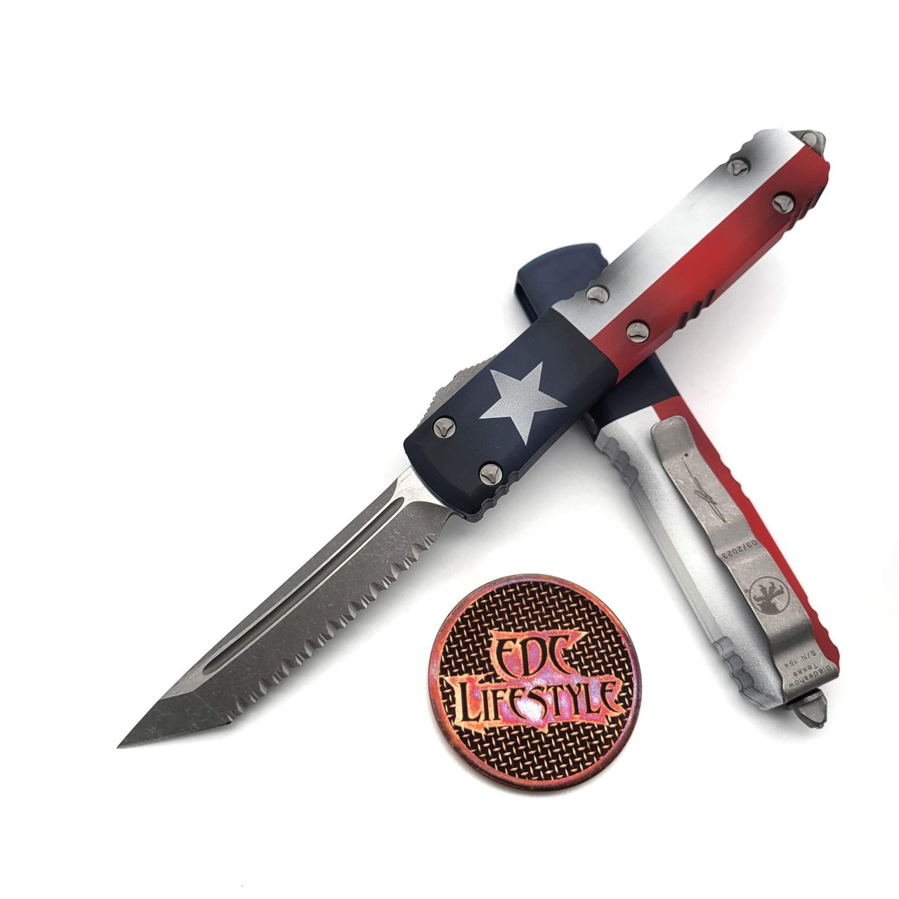 Microtech Ultratech 123-12BSTX Blade Texas Show Special Tanto Edge Full ...