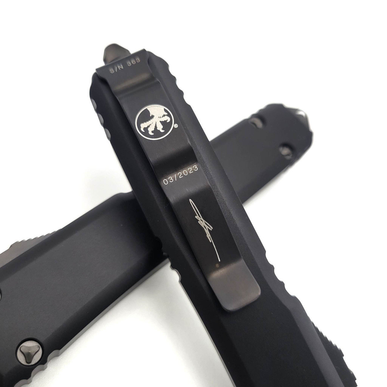 Microtech Ultratech 122 3dlcts Black Tactical Dlc Double Edge Full Serrated