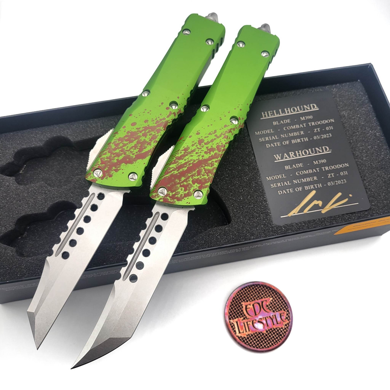 Microtech Combat Troodon 219 13setz Zombietech Hellhound Tanto