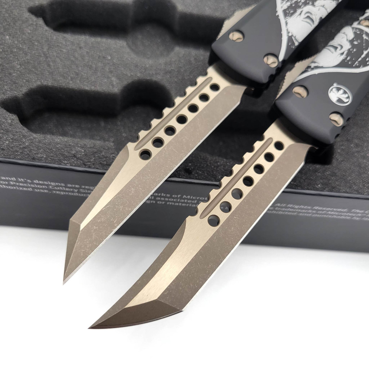 Microtech Ultratech 119-13SETMLS Molon Labe Hellhound Tanto/Warhound ...
