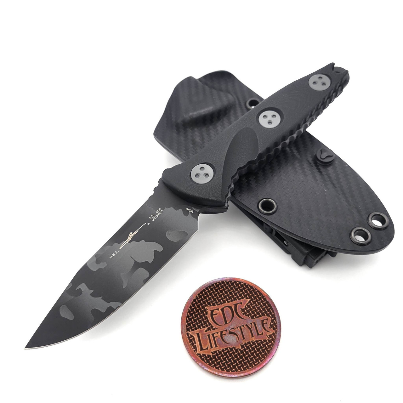 Microtech 113m 1ucs Urban Camo Socom Alpha Mini Fixed Single Edge Clip
