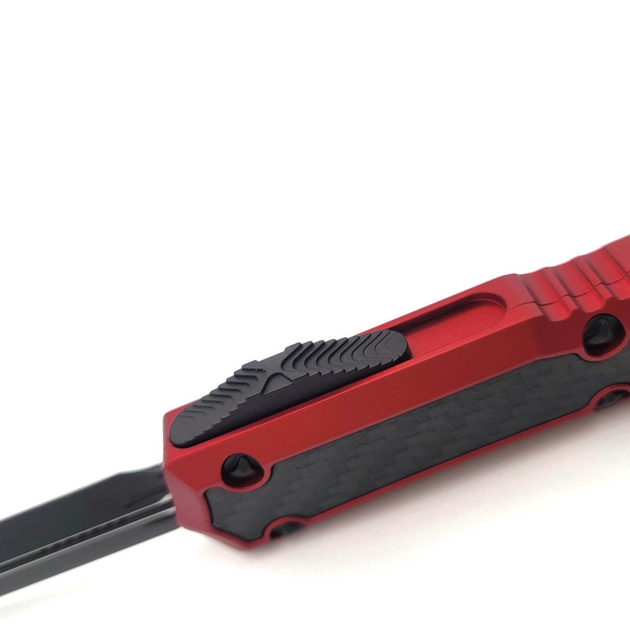 Microtech Makora 206 1rdcfis Red Carb On Fiber Inlays Double Edge