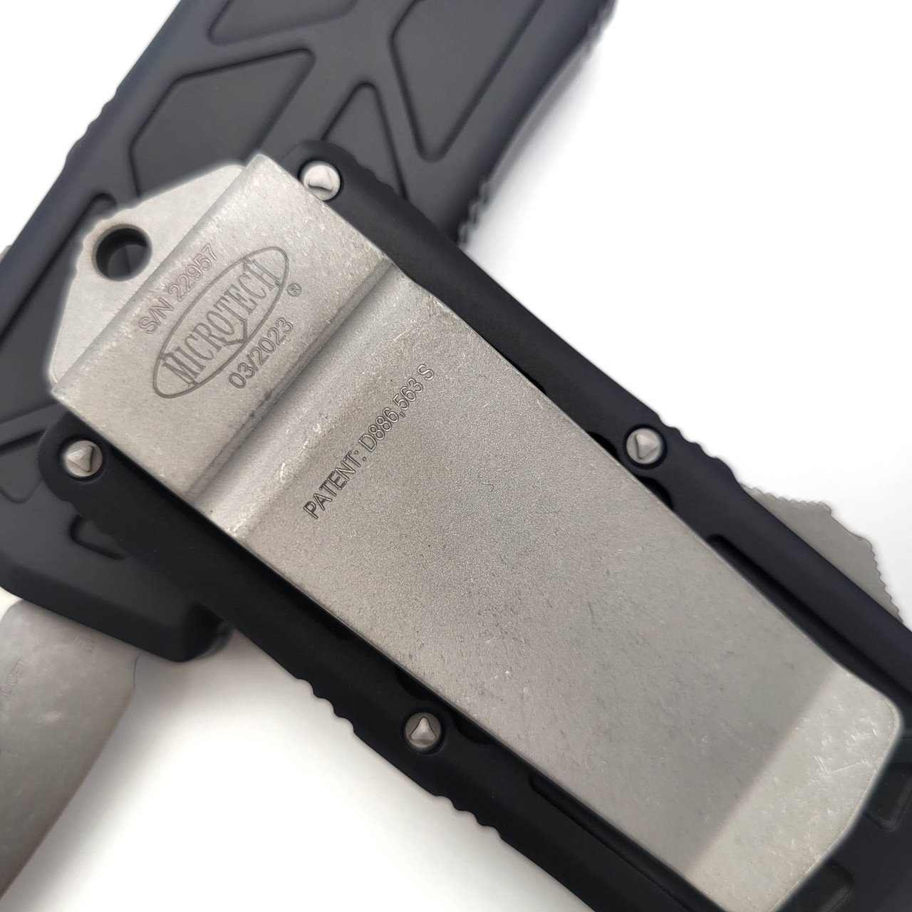 Microtech Exocet 158-10AP Black Apocalyptic Tanto Exocet OTF Money Clip