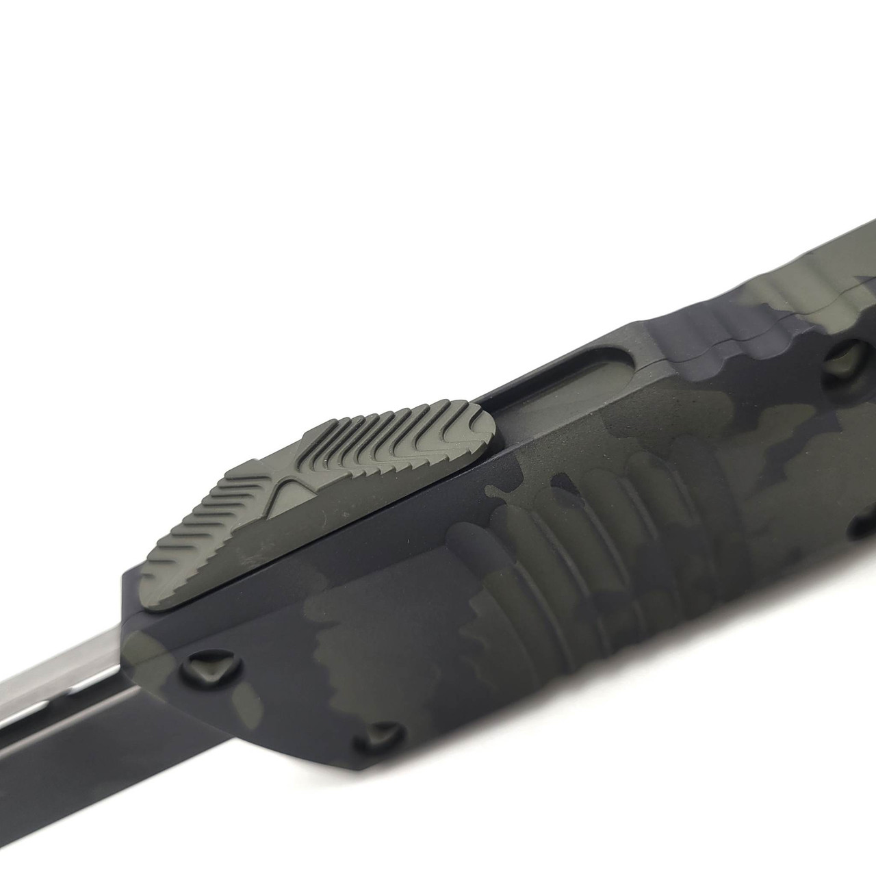 Microtech 143 1ocs Olive Drab Green Camo Combat Troodon Single Edge