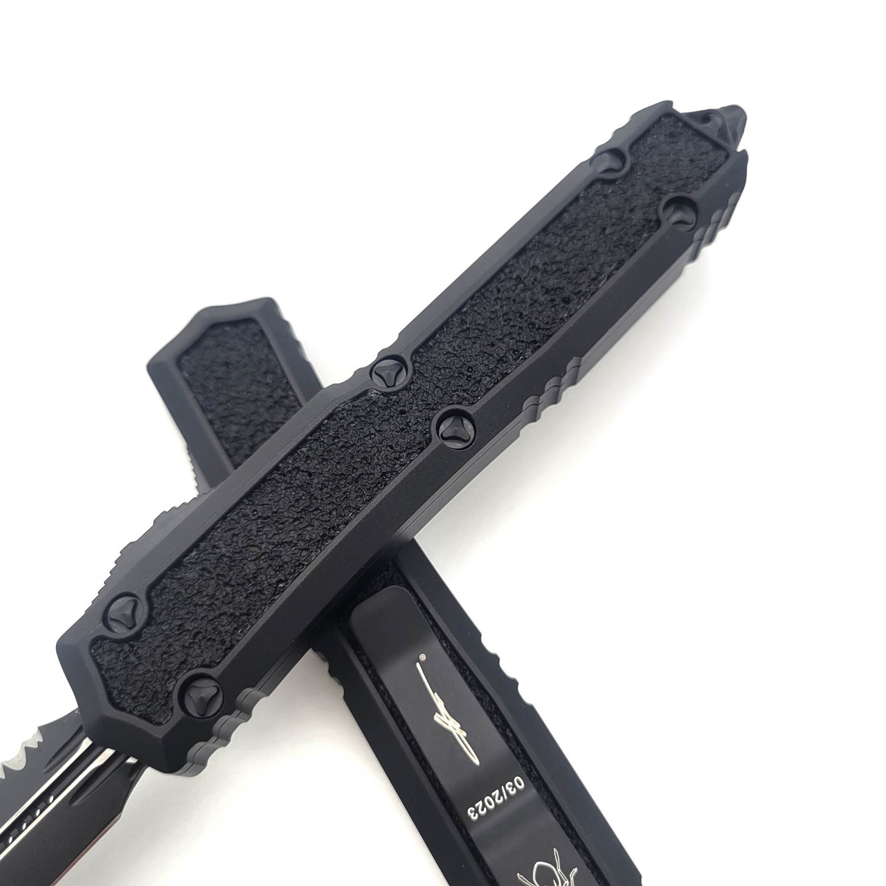 Microtech Makora 206 3ts Black Tactical Double Edge Full Serrated