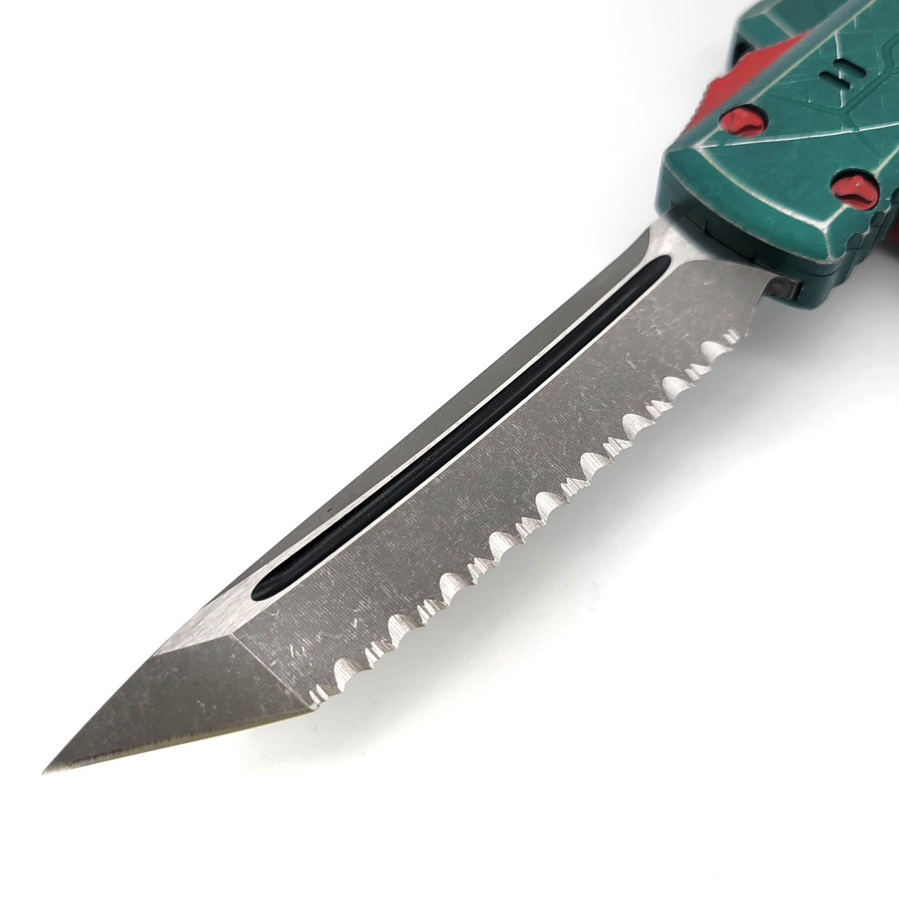 Microtech Ultratech 123-12BH Bounty Hunter Tanto Full Serrated Stonewash