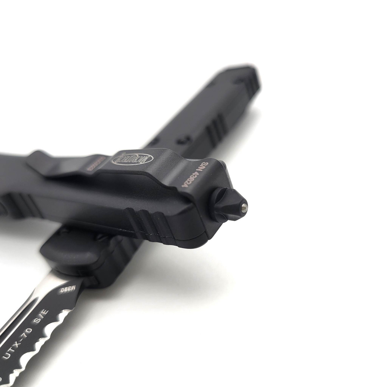 Microtech Utx 70 148 2t Single Edge Partial Serrated Black Standard