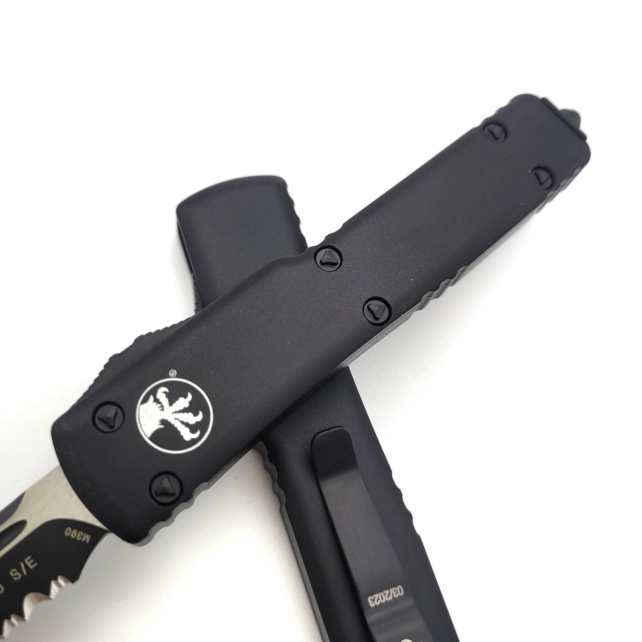 Microtech Utx 70 148 2t Single Edge Partial Serrated Black Standard