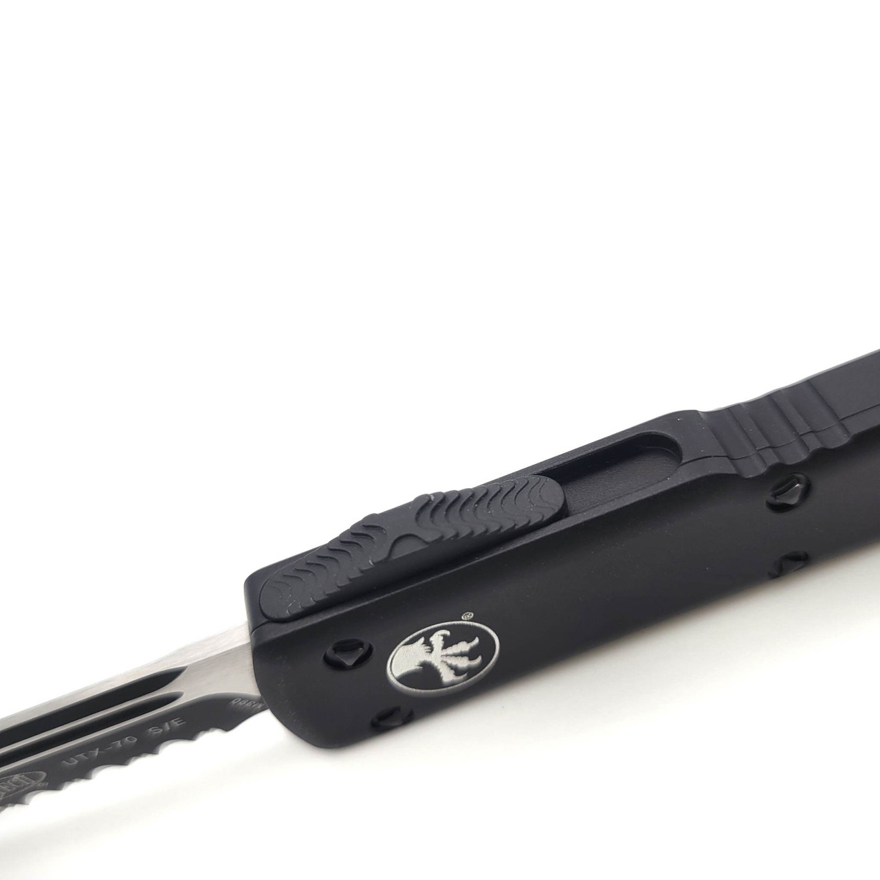 Microtech Utx 70 148 2t Single Edge Partial Serrated Black Standard