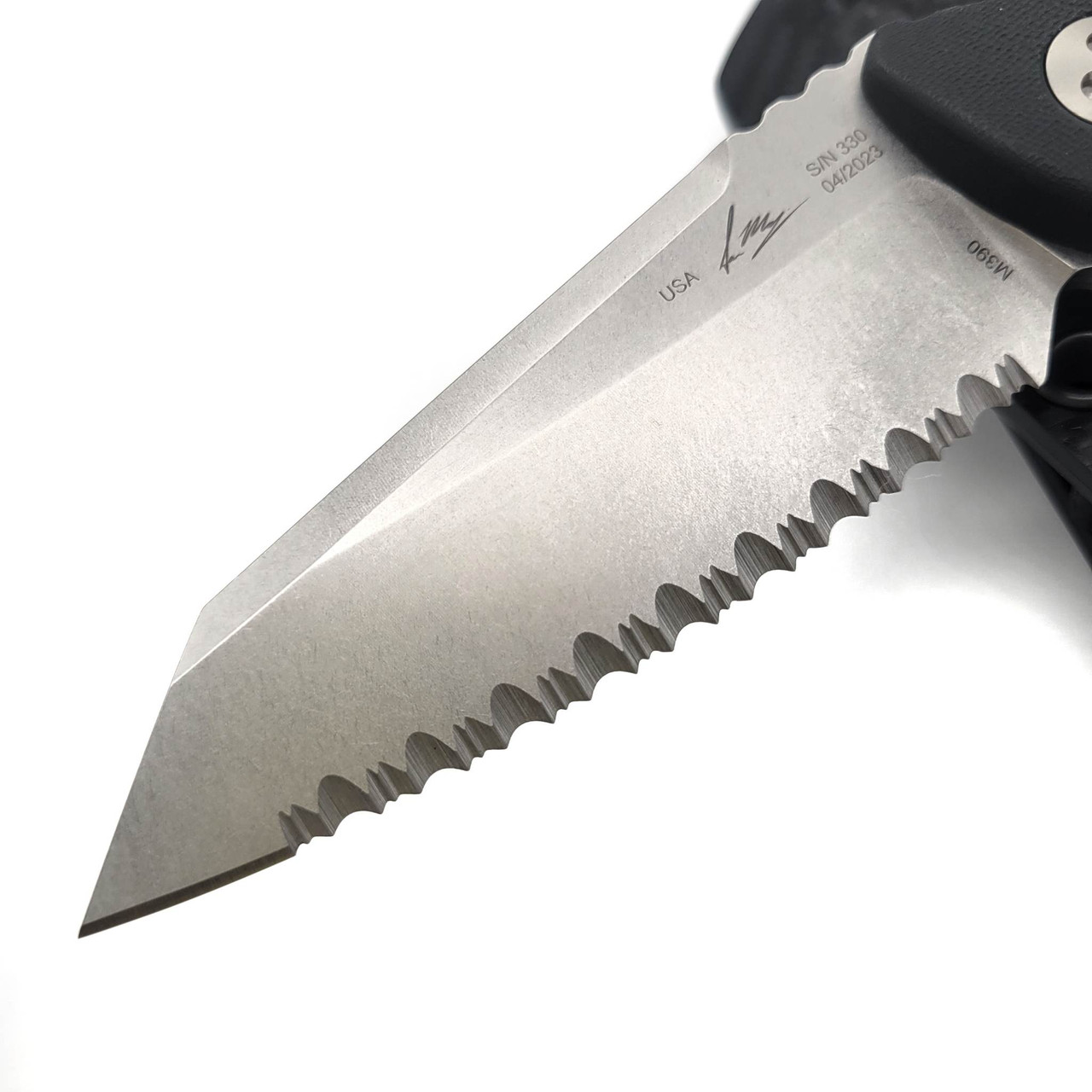 Microtech 93m 12 Socom Alpha Mini Fixed Warcom Full Serrated Stonewash
