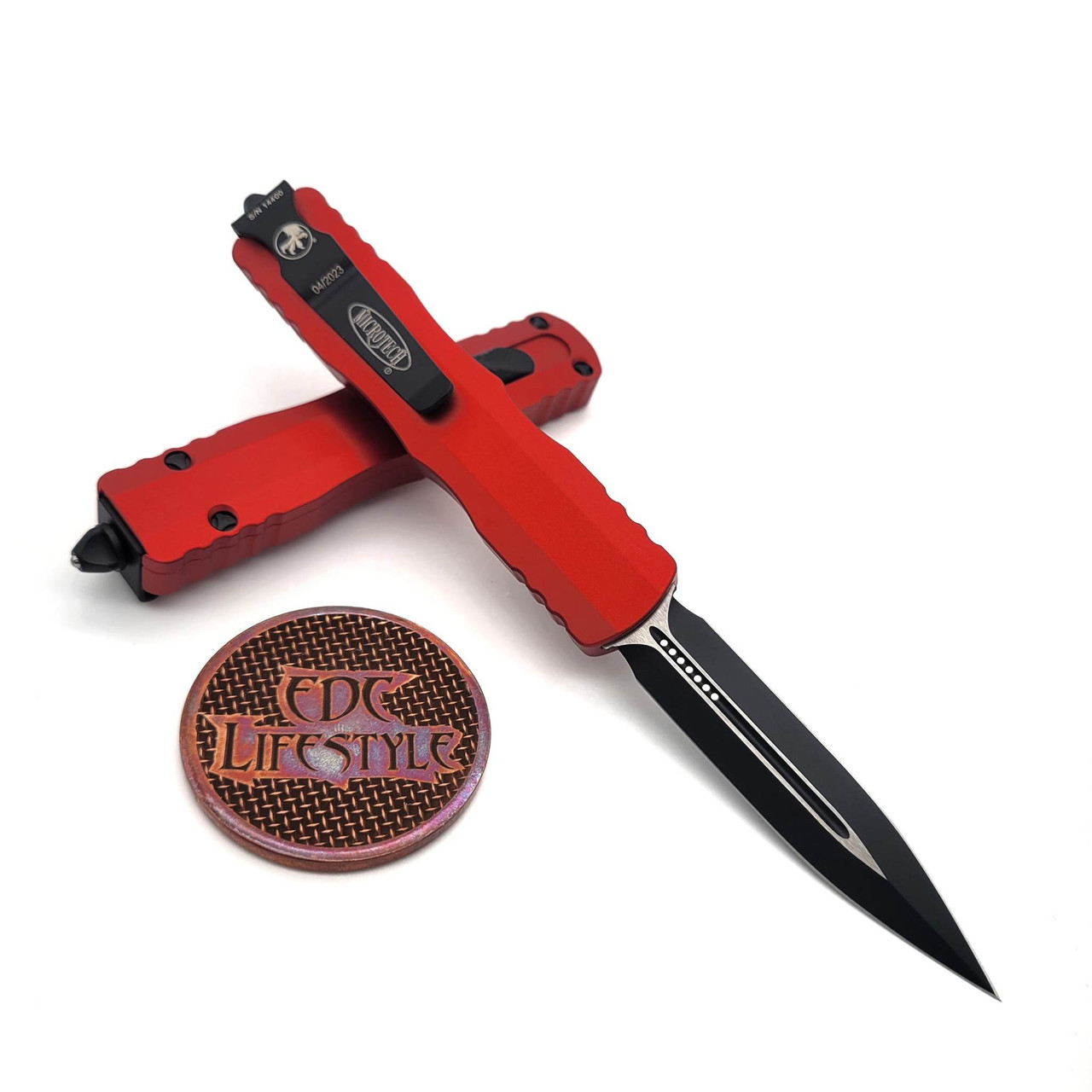 Microtech 225 1rd Red Dirac Double Edge Black Standard