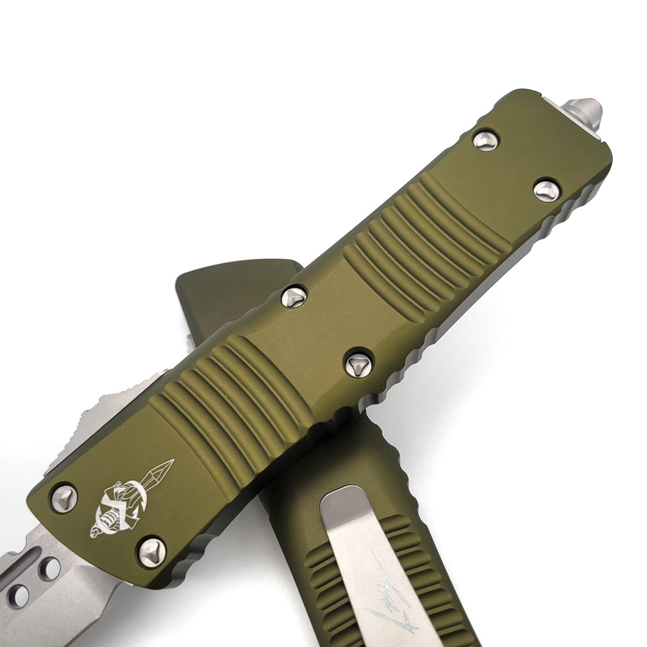 Microtech Combat Troodon 219-10ODS OD Green Stonewash Hellhound ...