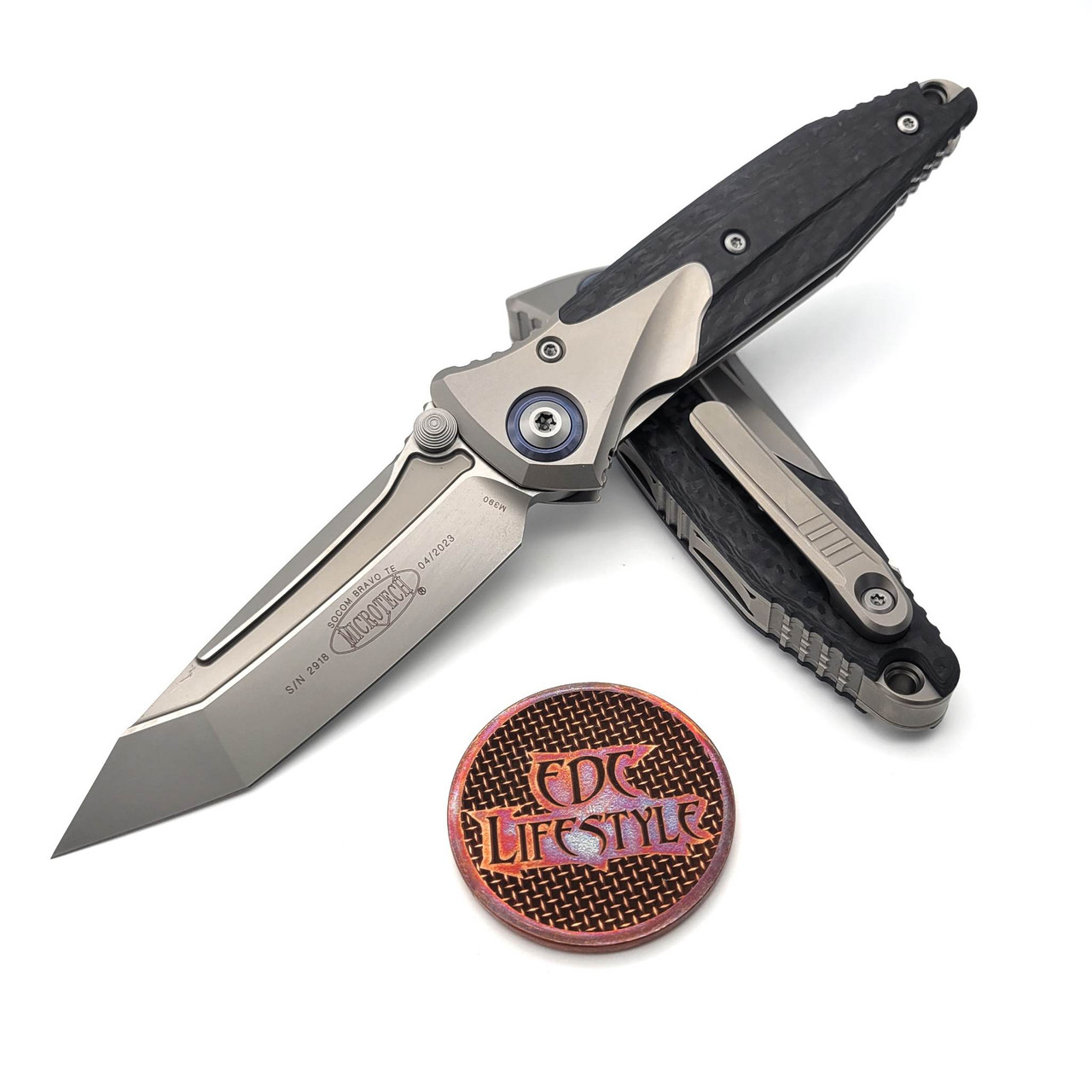 Microtech Socom Bravo Tanto T/E Titanium Bolster Bead Blast Standard ...