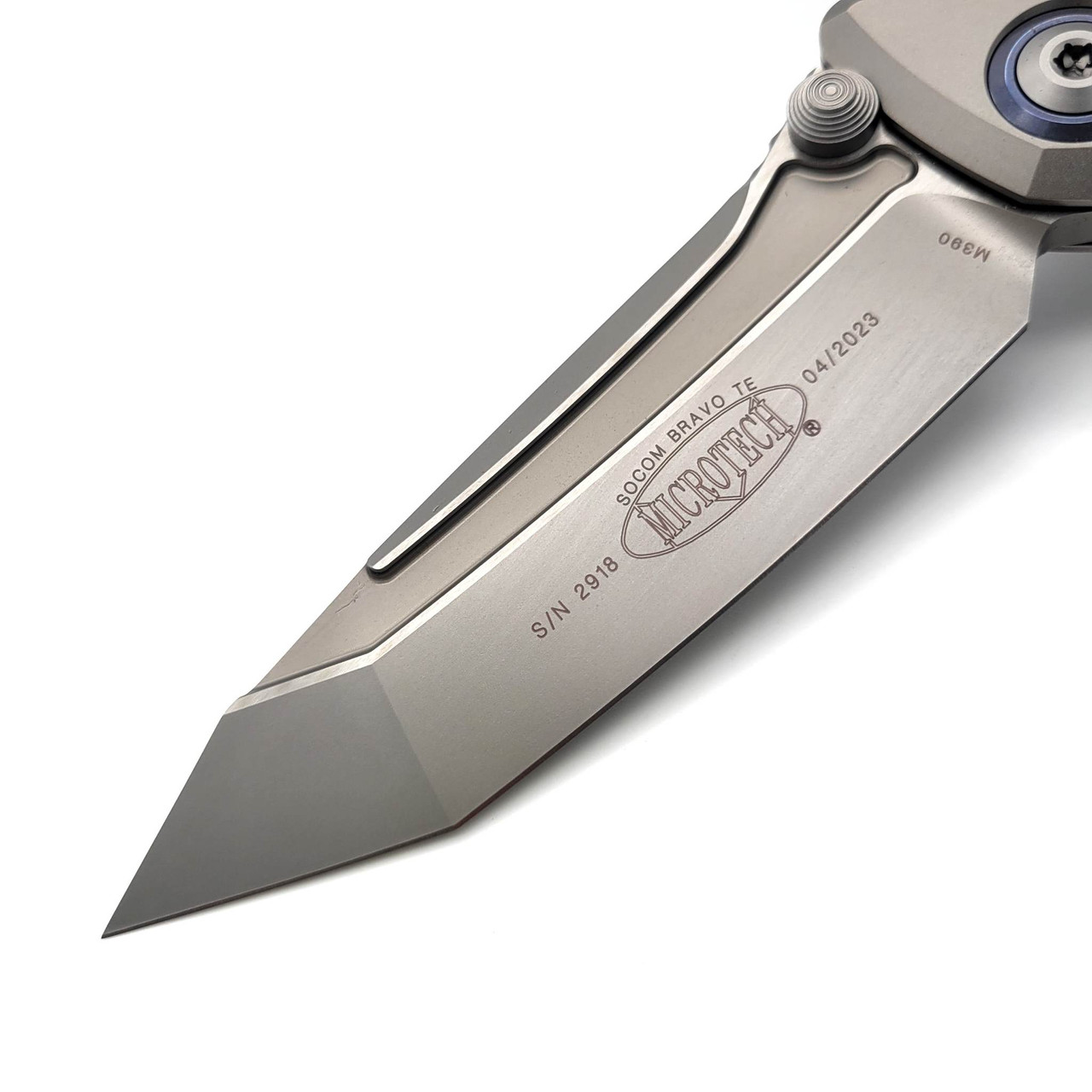Microtech Socom Bravo Tanto Te Titanium Bolster Bead Blast Standard