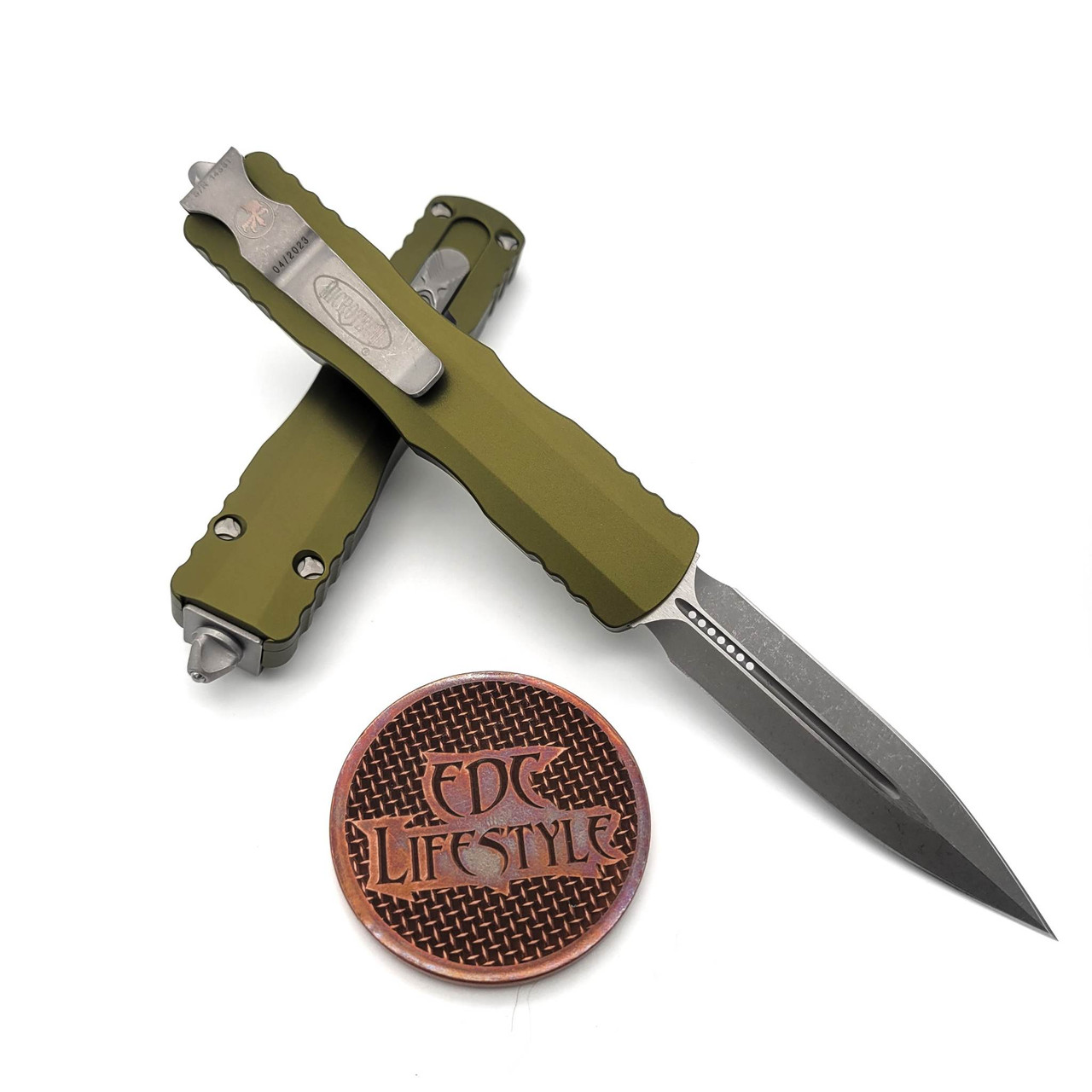 Microtech Dirac 225 10apod Od Green Apocalyptic Double Edge