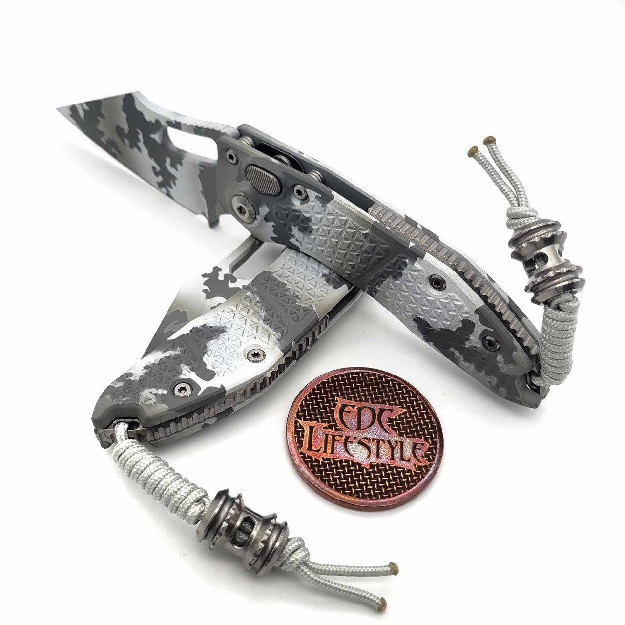 Microtech Knives A S/E Auto Stitch 169-1ACS Arctic Camo w/Bead