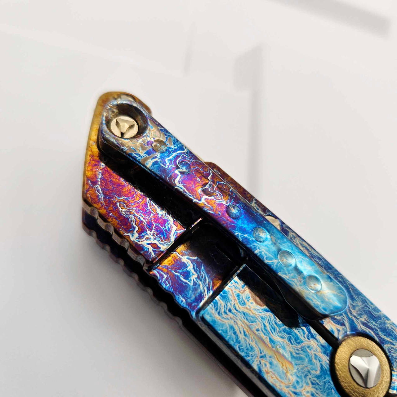 Marfione Custom Mirror Warhound Galactic Acid Ti Handle Bronzed HW