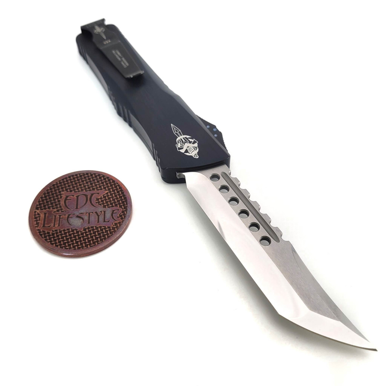 Marfione Custom Combat Troodon Hellhound Tanto Mirror Polish Wblue